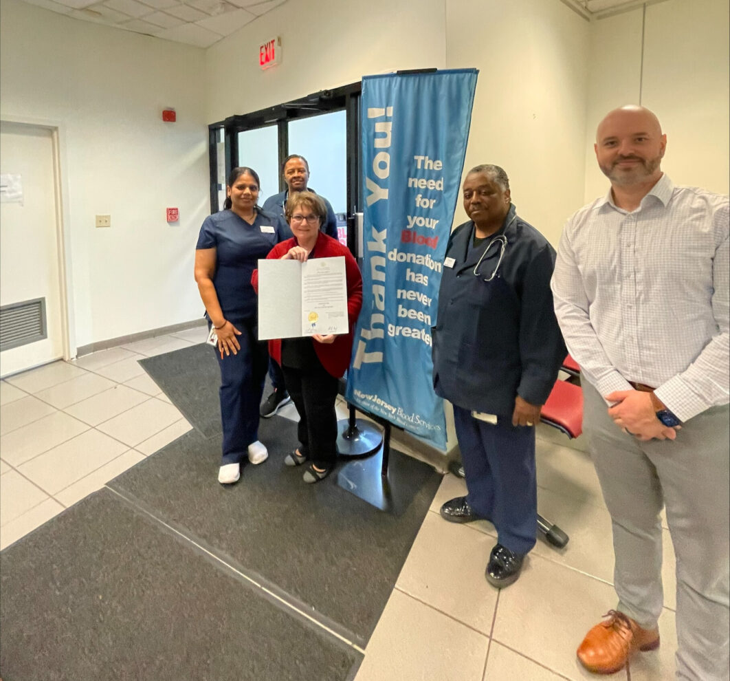 NEW JERSEY BLOOD SERVICES RECEIVES PROCLAMATION FROM GOVERNOR FOR ...